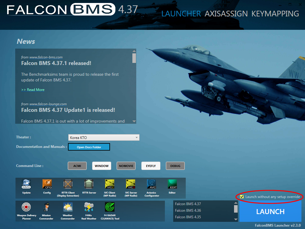 QAF Installation du simulateur Falcon BMS 4.37